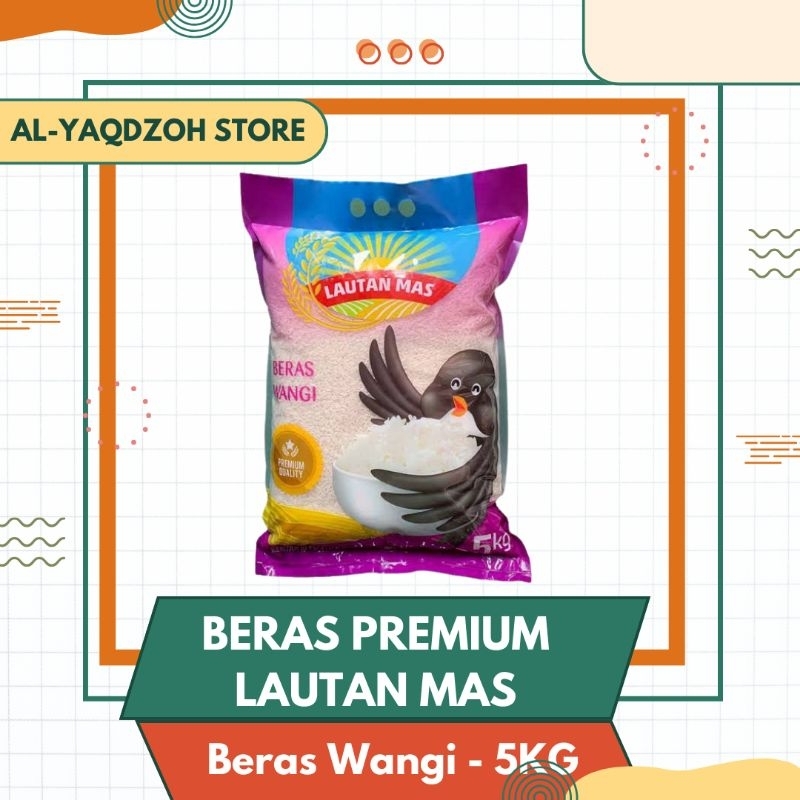 Jual Beras Premium Lautan Mas - Beras Wangi 5Kg ( ASLI 100% ) | Shopee Indonesia