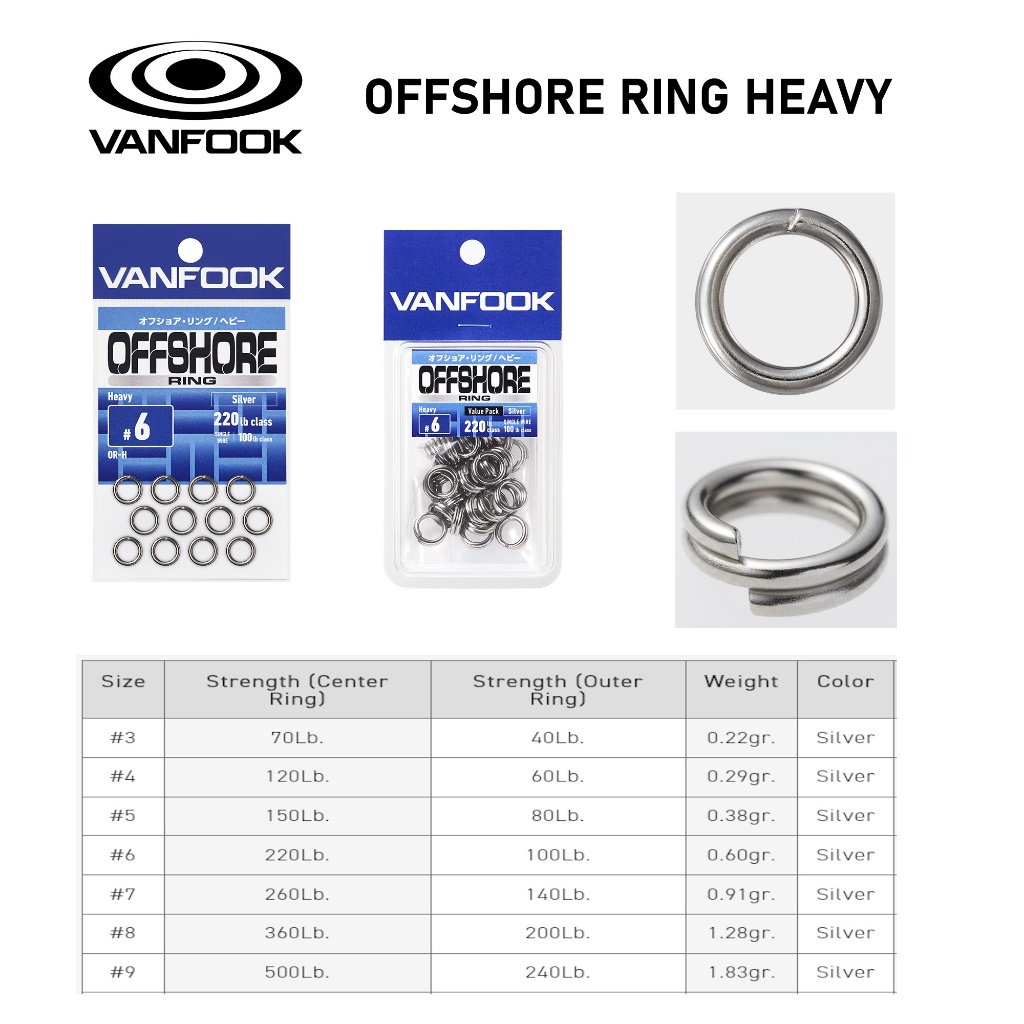 Jual Vanfook Offshore Ring Heavy Strong Gauge Split Ring for Offshore ...