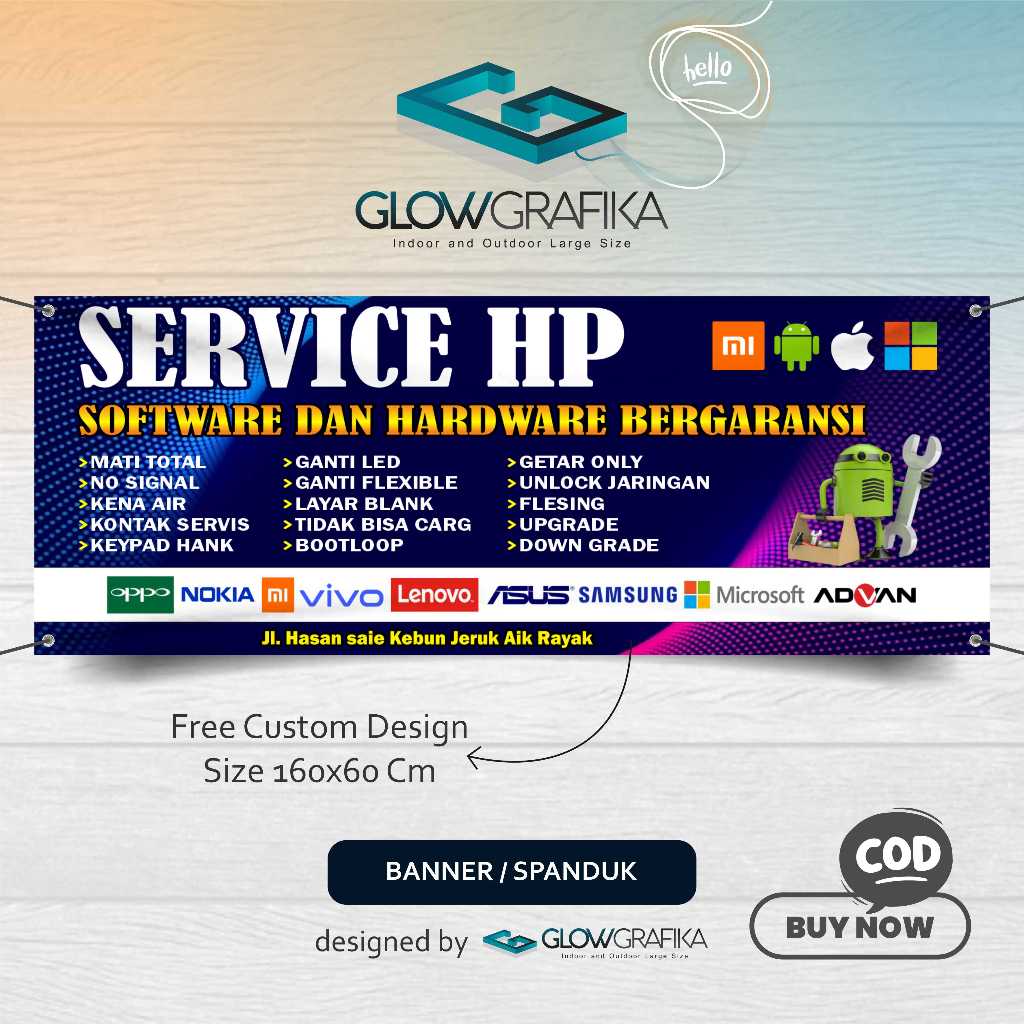 Jual Cetak Spanduk Banner Service Hp Biru | Shopee Indonesia