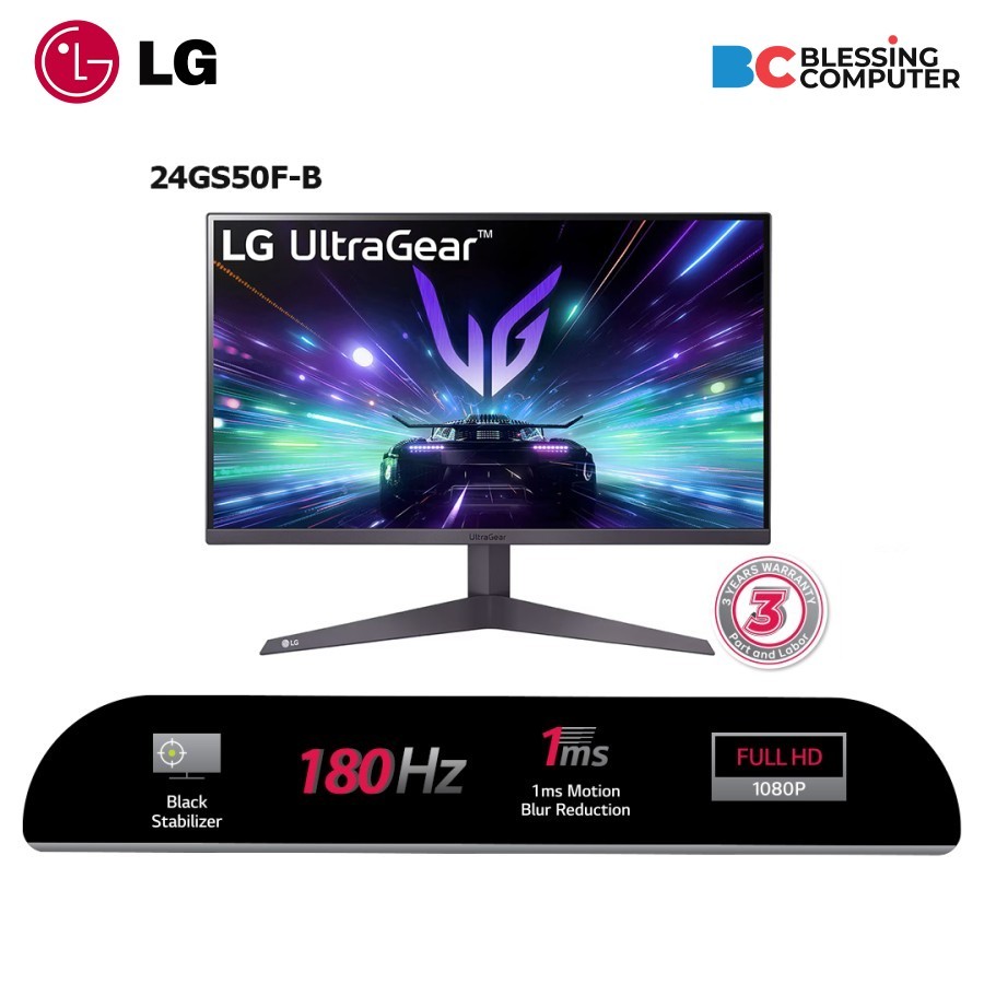 Jual Monitor LG 24GS50F-B 24 UltraGear FHD 180Hz 1ms MBR Gaming | Shopee Indonesia