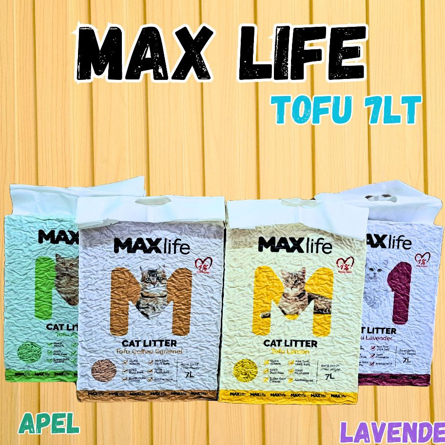 Jual MAXLIFE Tofu Soya 7L MAXLIFE Pasir Kucing Tofu Soya 7 Litter ...