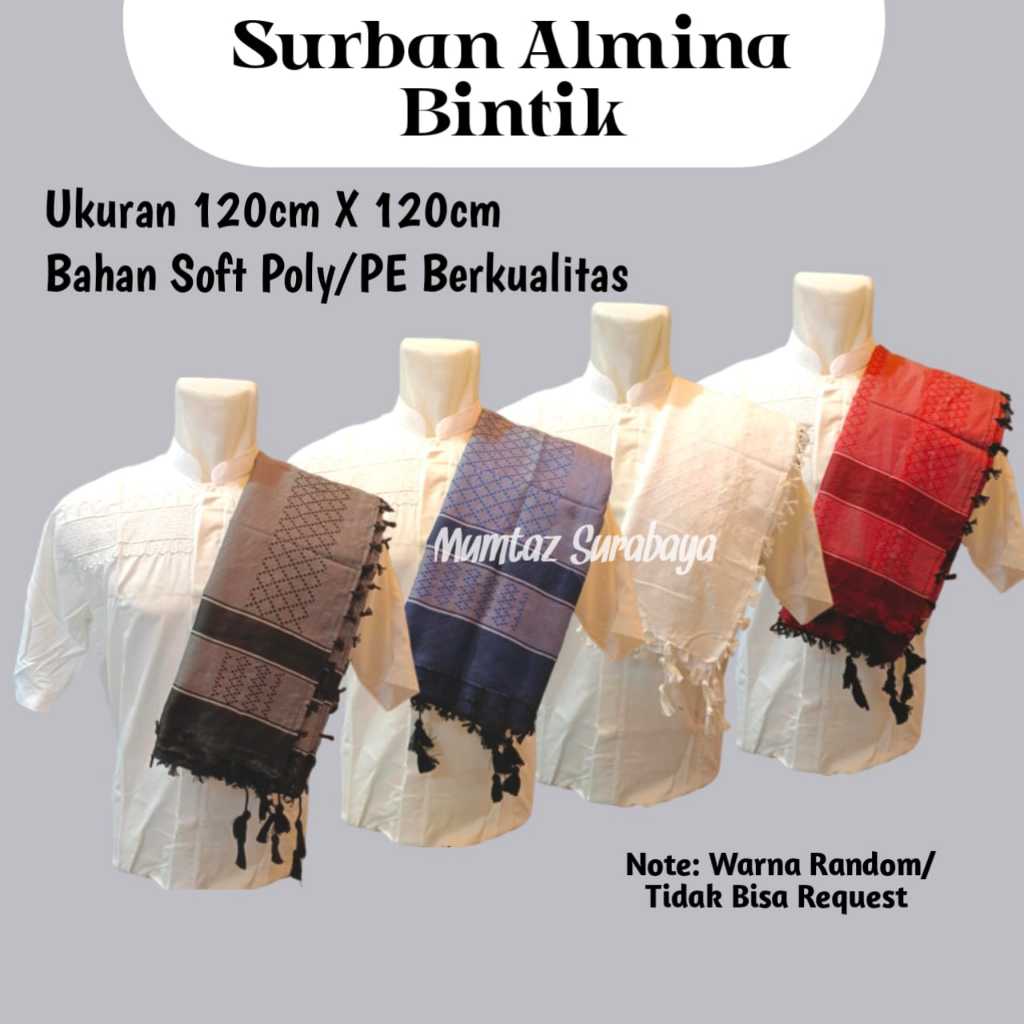 Jual Surban Almina Bintik Surban Murah Surban Putih Kain Halus dan Adem ...