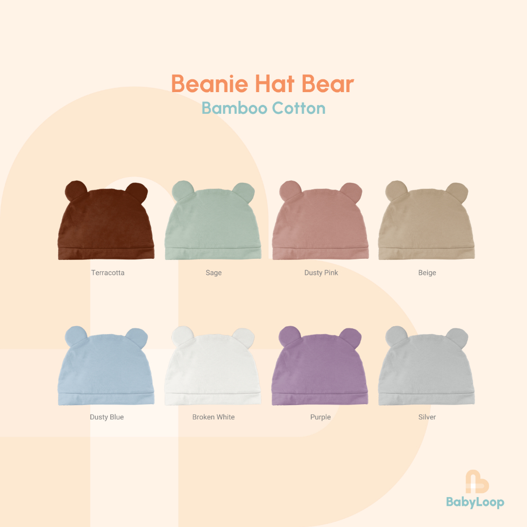 Jual Topi Bayi - Beanie Hat Bamboo Cotton - Baby Loop | Shopee Indonesia