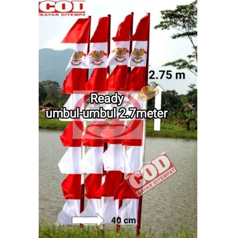 Jual umbul umbul bendera indonesia merah putih warna warni model zig zag / umbul umbul gergaji ...