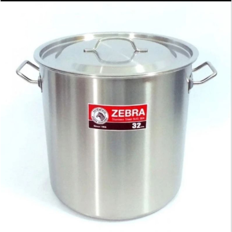 Jual stock pot zebra 32x32cm (171032) 25liter /panci stainless SUS304 ...