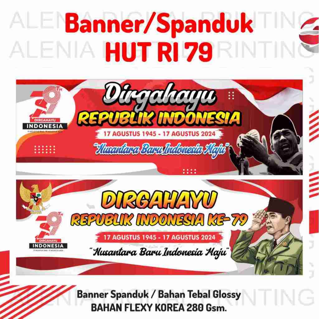 Jual Spanduk Banner 17 Agustus / Dirgahayu Kemerdekaan / HUT RI 79 | Shopee Indonesia