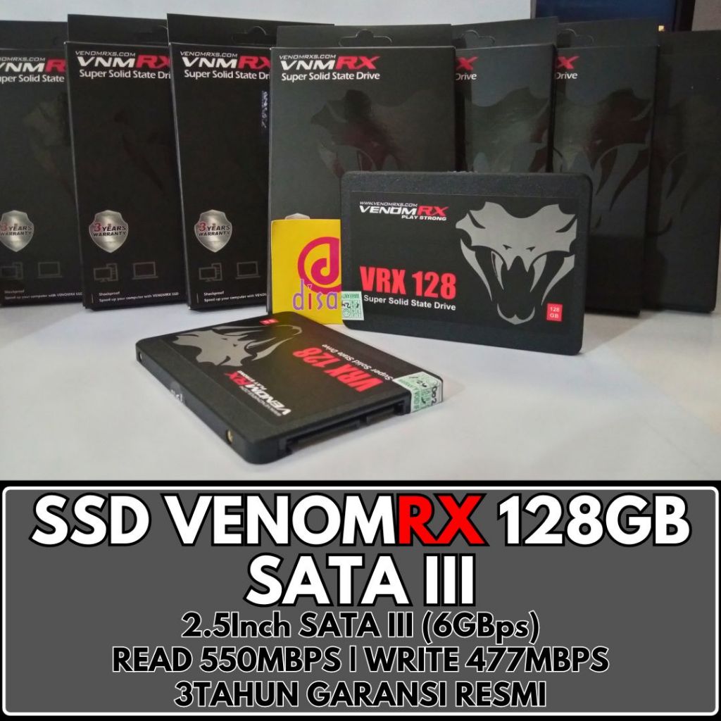 Jual SSD VENOMRX VRX 128GB 2.5INCH SATA III - DISASS JOGJA | Shopee ...