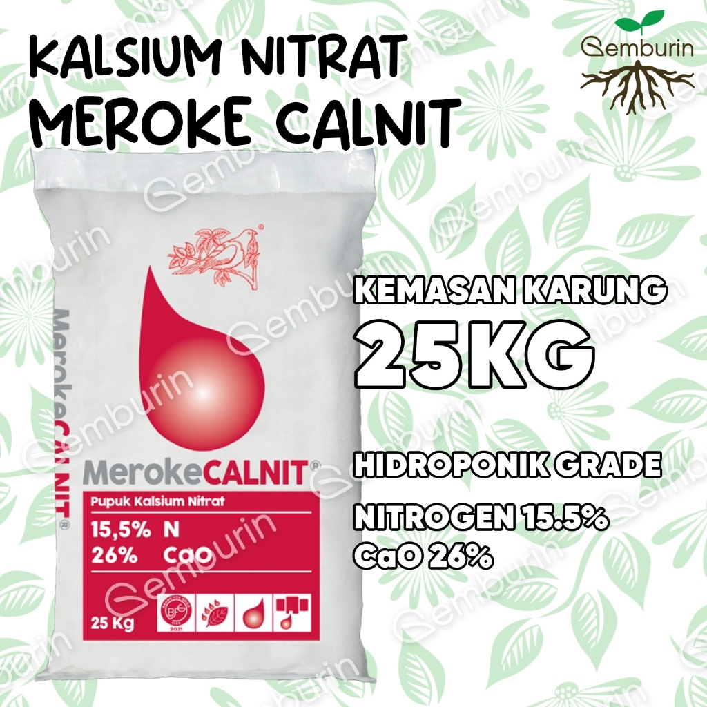 Jual [INSTAN] Pupuk Meroke Calnit KARUNG 25KG / Kalsium Nitrat Kemasan ...