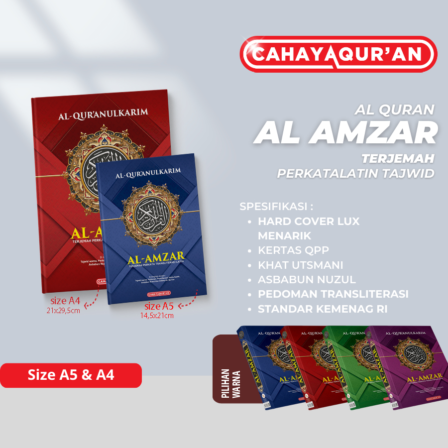 Jual Al quran Terjemah Perkata Latin Tajwid Al Amzar Ukuran A4 Cahaya Quran | Shopee Indonesia