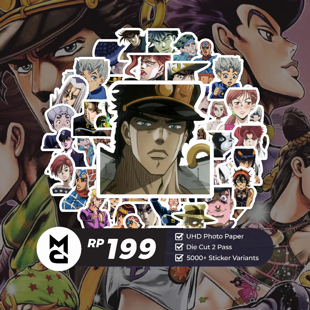Jual Sticker Anime Jojo Bizzare Adventure Part #1 stiker custom sticker ...