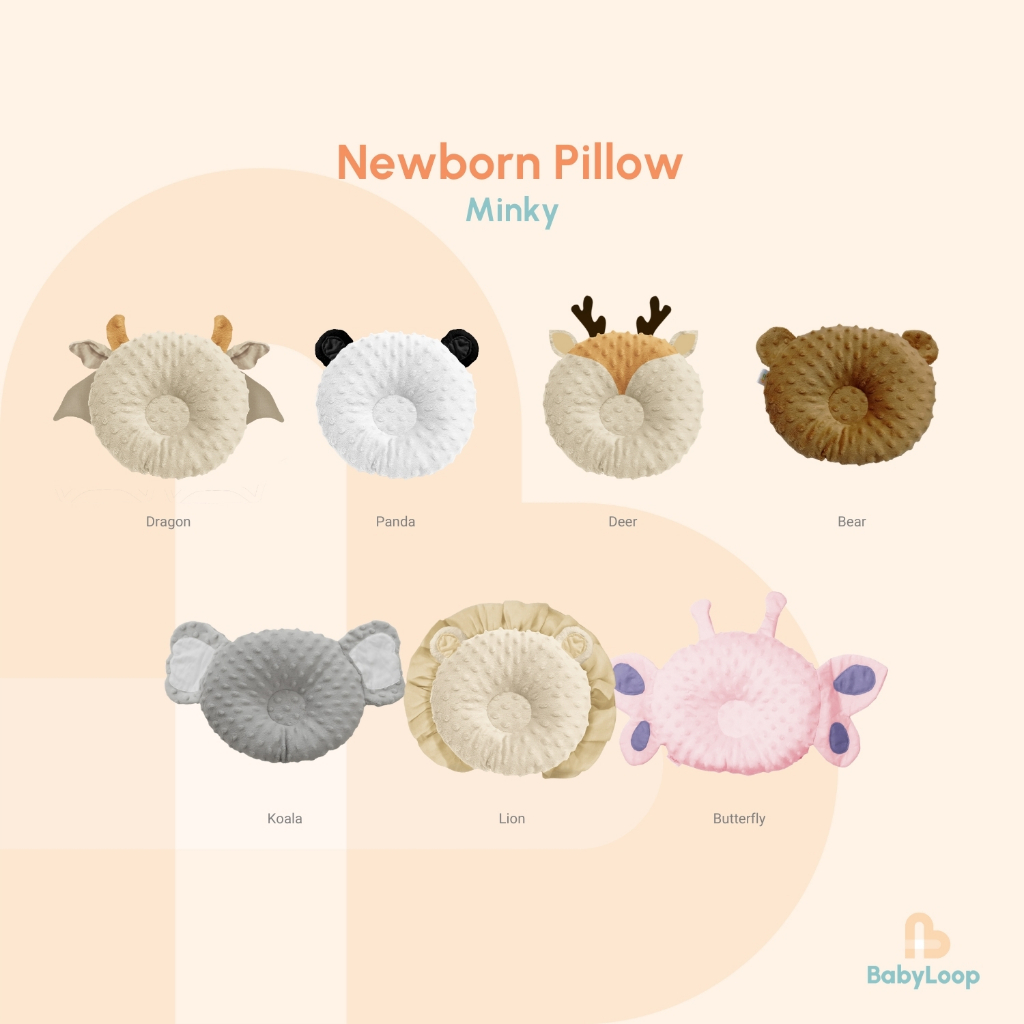 Jual Bantal Peang - Newborn Pillow Minky - Baby Loop | Shopee Indonesia