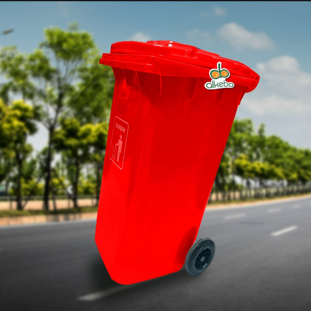 Jual Dust Bin / Tempat Sampah Garbin 120 Liter Merah | Shopee Indonesia
