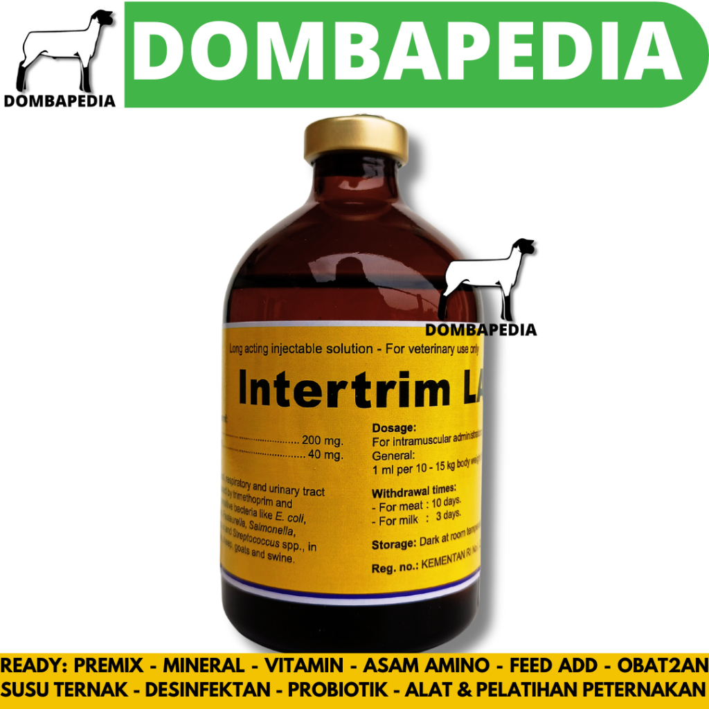 Jual INTERTRIM LA 100 ML By Intercheme - Antibiotik Hewan Spektrum Luas ...