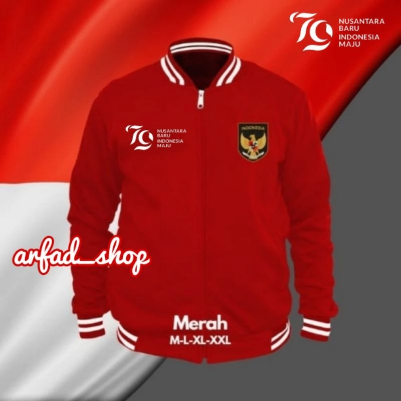 Jual JAKET VARSITY TIMNAS INDONESIA -JAKET HUTRI 79 TAHUN - JAKET 17 ...