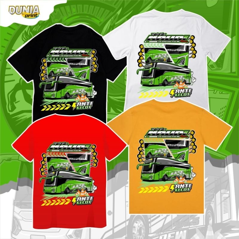 Jual (free sticker maudi + ganci)KAOS BUS MAUDI ASYROF COTTON COMBED ...