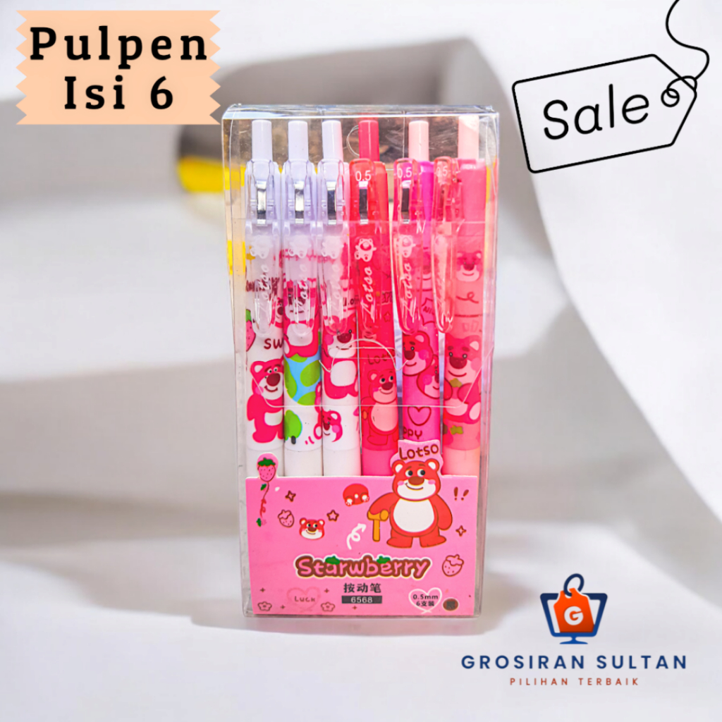 Jual Pulpen Gel Set 1 Pack isi 6pcs 0.5m Pena Mekanik Standar Aesthetic ...