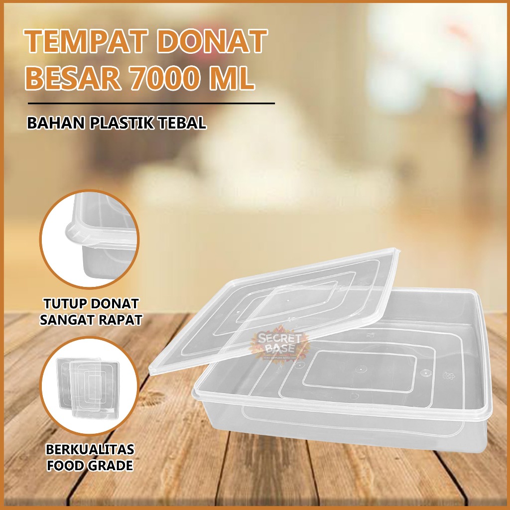 Jual TEMPAT DONAT BESAR - Wadah Makanan Serbaguna 7000ml / Kotak ...