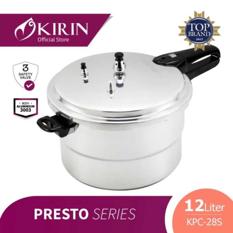 Jual KIRIN KPC-28S Presto Pressure Cooker 12Liter Aluminium Tebal | Shopee Indonesia