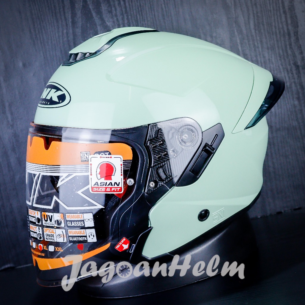 Jual INK HELM TERRA 2 SOLID | MATCH GREEN | HALF FACE TERRA2 DOUBLE ...