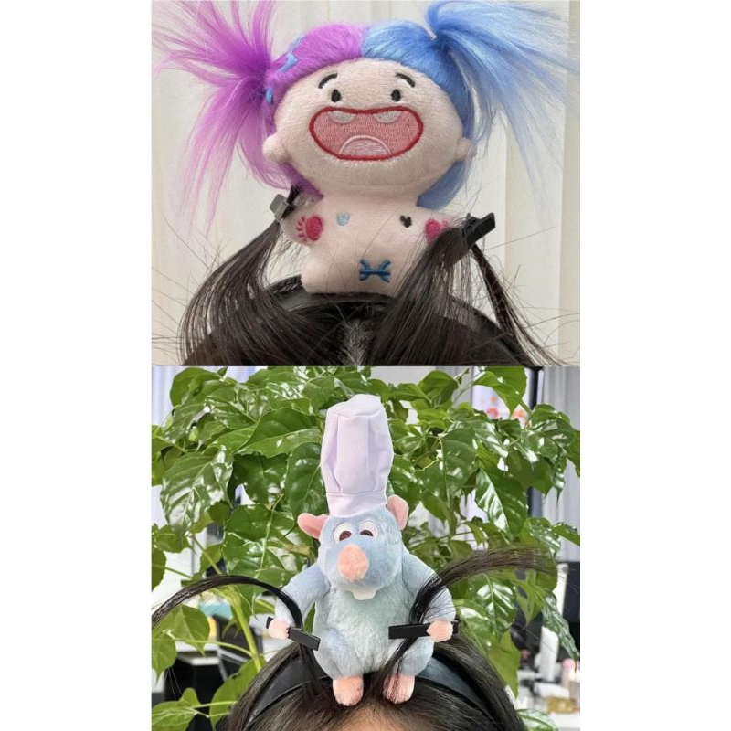 Jual Bando jepit boneka Bando viral Ratatouille Bando jepit poni Labubu ...