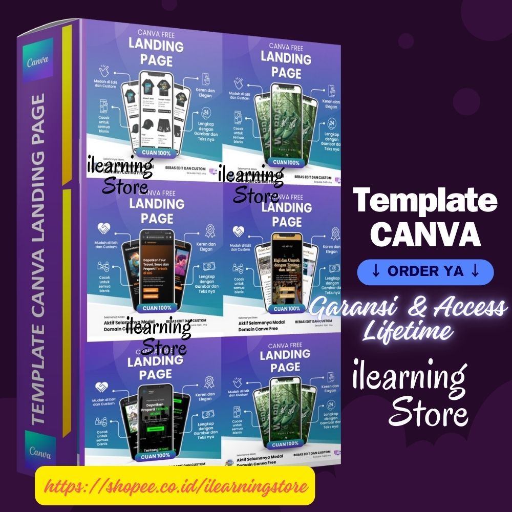 Jual [CANVA 09] Kumpulan Template CANVA Untuk Membuat Landing Page Website | Shopee Indonesia