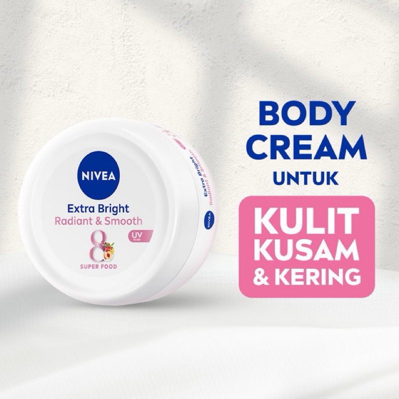 Jual NIVEA Soft Cream & Moisturizer | Extra White Radiant & Smooth Body ...