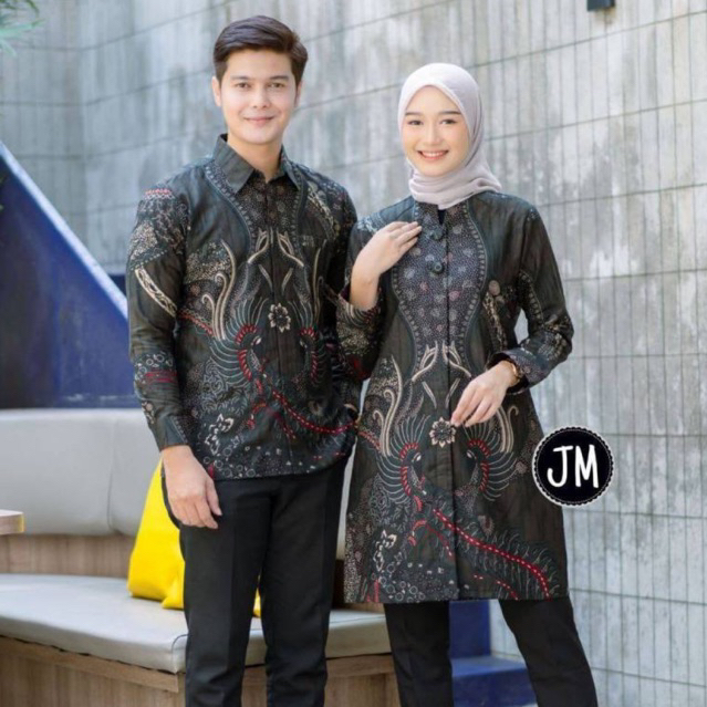Jual Batik Tunik Couple Modern Set Pakaian Couple Kemeja Batik Pria Baju Batik Couple Batik ...