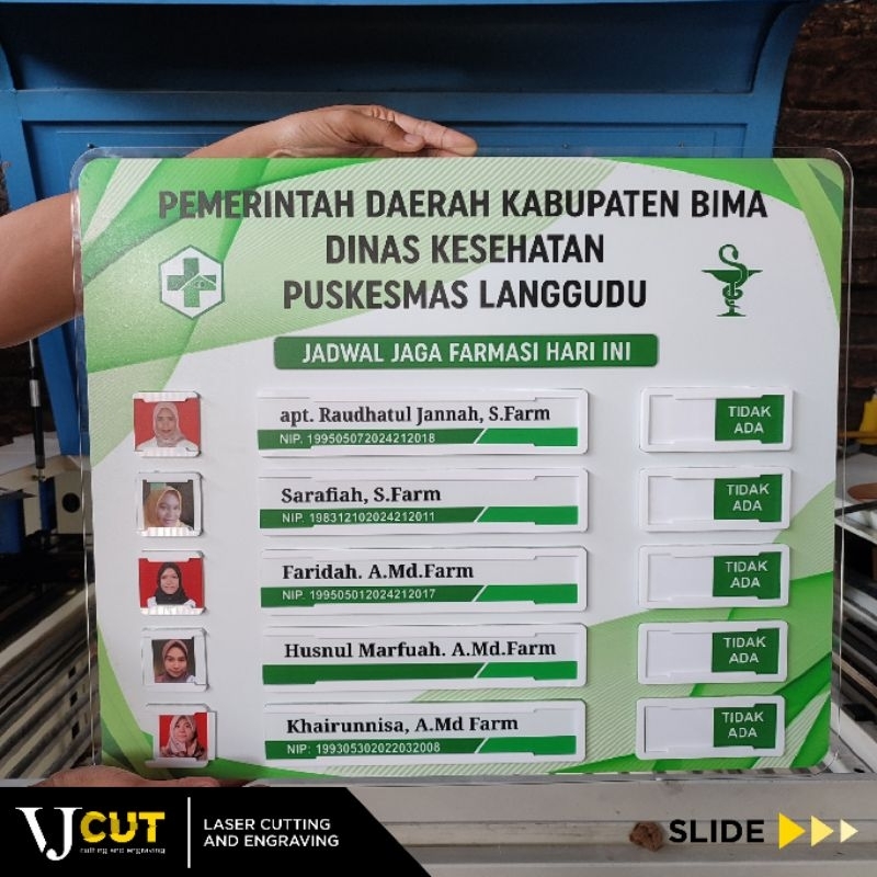 Jual SIGN BOARD ACRYLIC | AKRILIK INFORMASI DOKTER | PAPAN AKRILIK ...