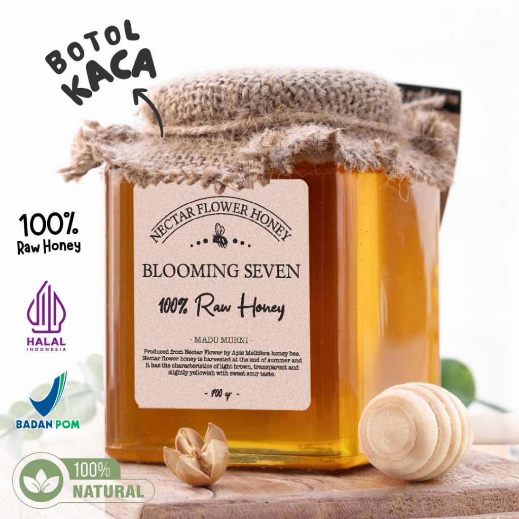 Jual Madu Asli 100% Raw Honey Premium 700gr Blooming Seven | Shopee ...