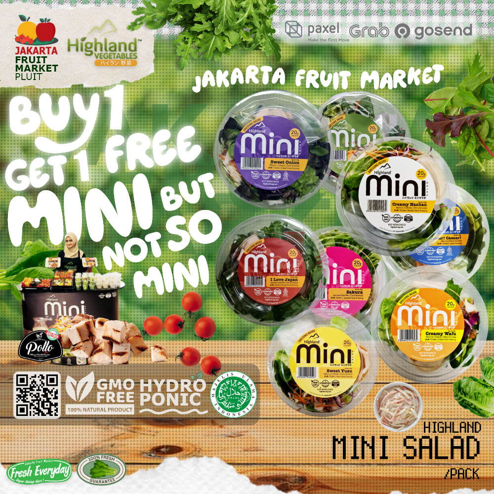 Jual [PROMO] B1G1F HIGHLAND MINI SALAD ALL / japanese onion caesar yuzu ...