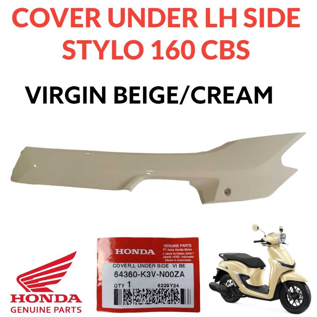 Jual COVER LANTAI BAWAH KIRI STYLO 160 CBS CREAM KILAT ORIGINAL ...