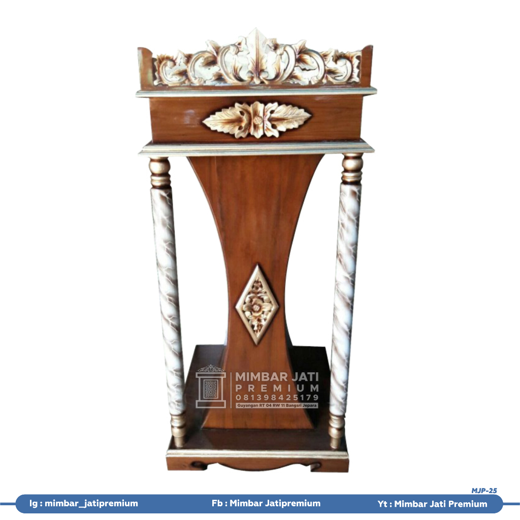 Jual Mimbar podium kayu jati untuk masjid minimalis design untuk pidato ...