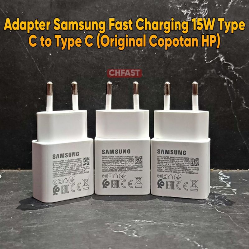 Jual Adapter Samsung Fast Charging 15W Type C to Type C (Original Copotan HP) | Shopee Indonesia