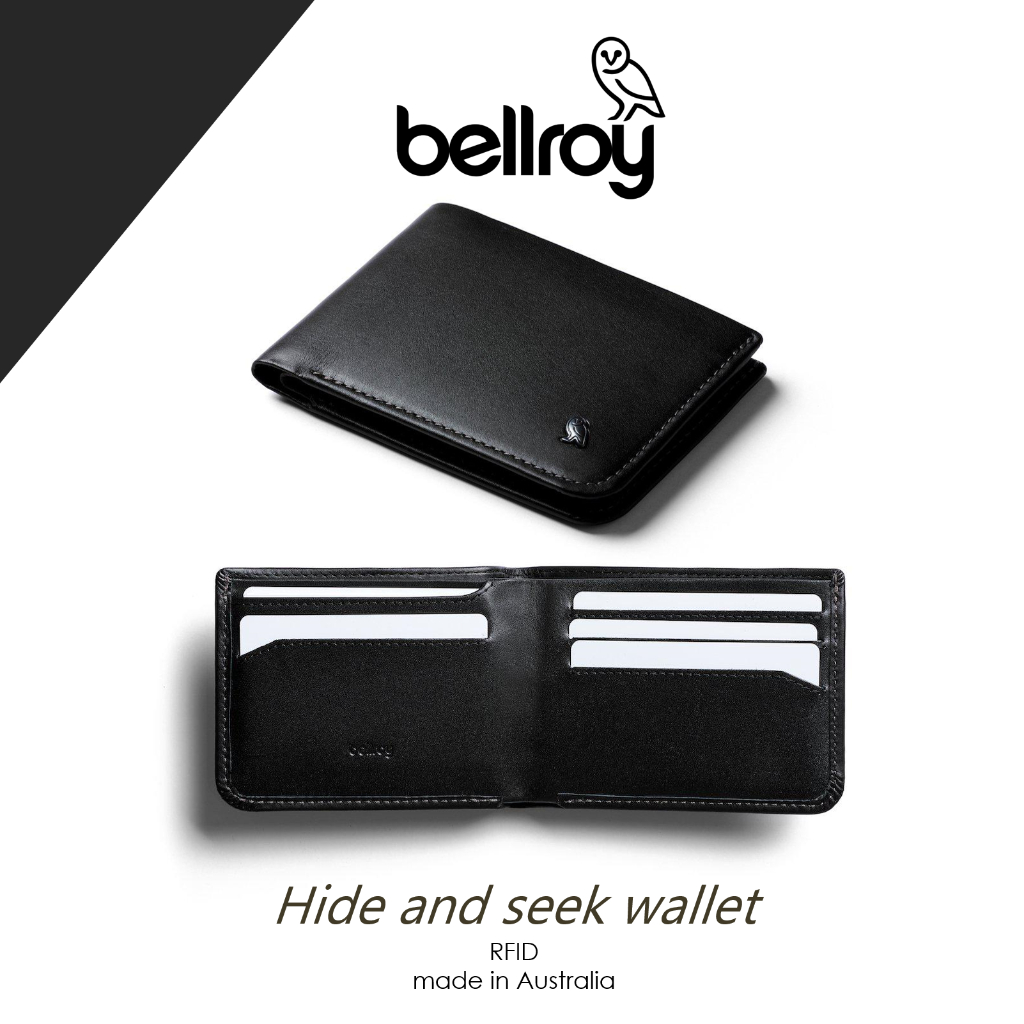 Jual Dompet Bellroy Hide and Seek Wallet Black RFID Original | Shopee ...