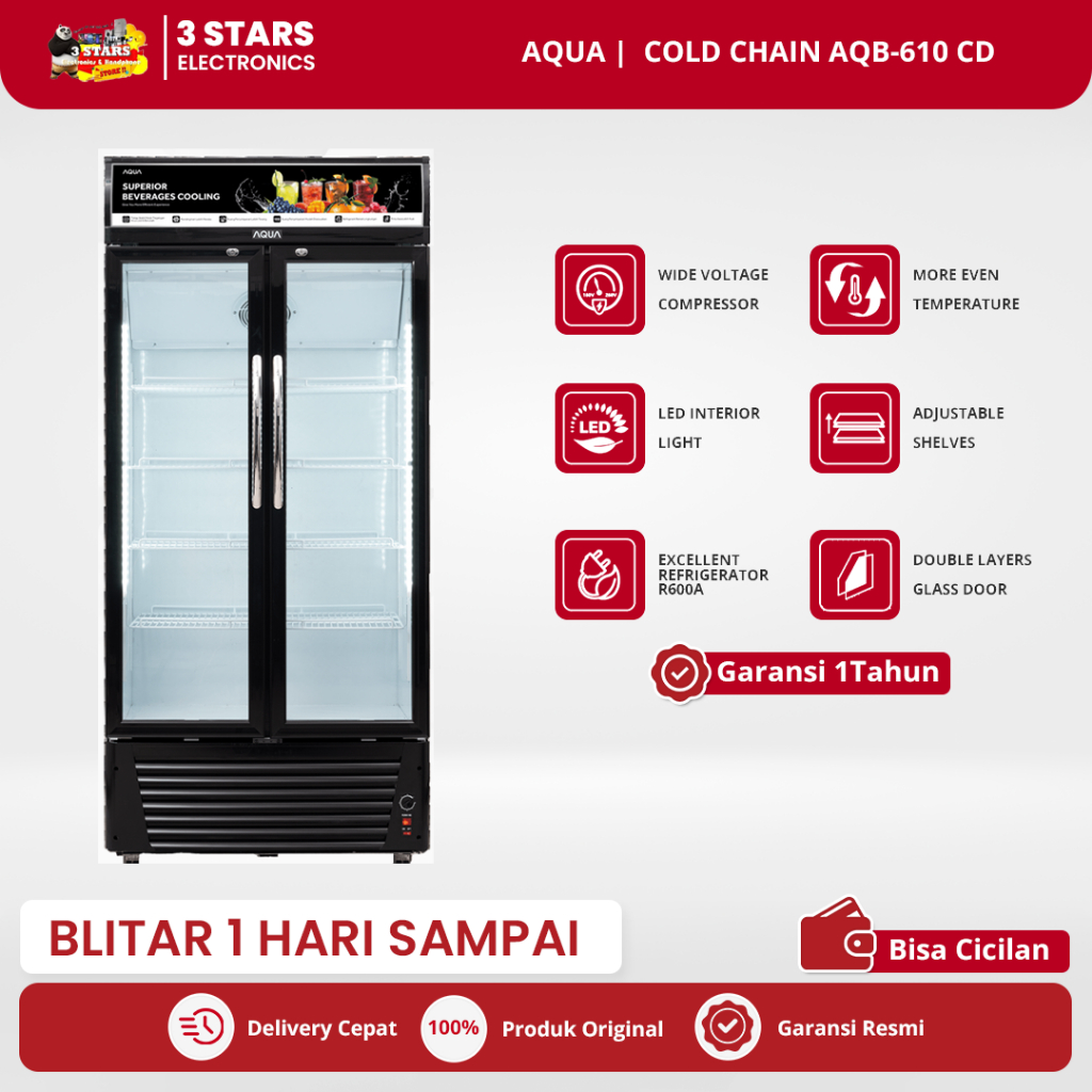 Jual SHOWCASE AQUA JAPAN AQB 610 CD DISPLAY COOLER PENDINGIN MINUMAN ...