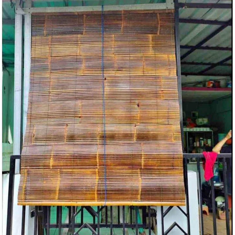 Jual Tirai Kerai Bambu Gulung Outdoor 200 x 175 Free Katrol Dan Tambang Gulung | Shopee Indonesia