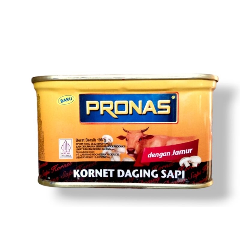 Jual Pronas Kornet Daging Sapi dengan Jamur 198 gr | Shopee Indonesia