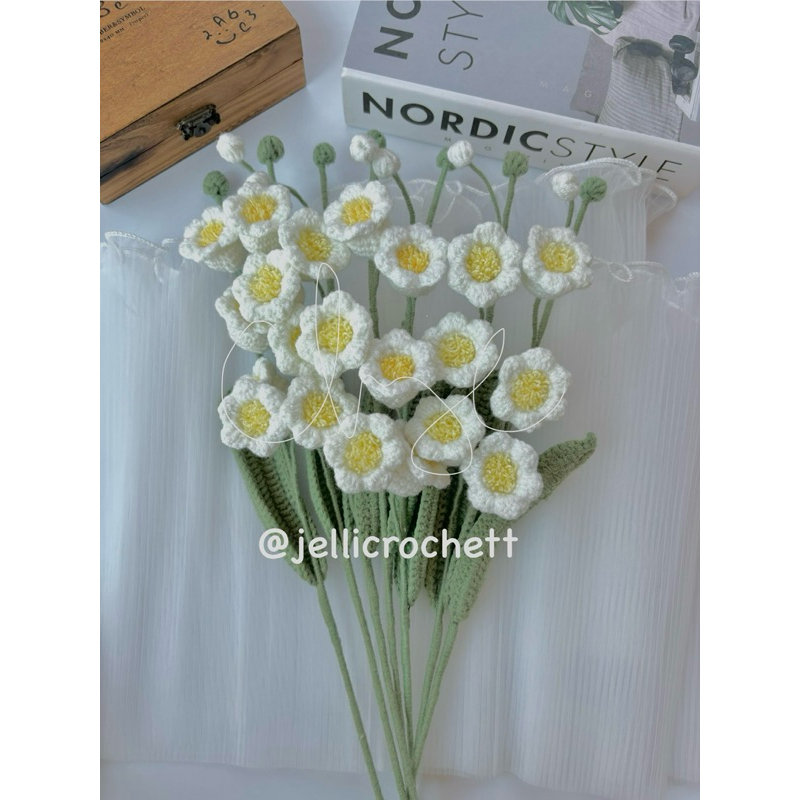 Jual LILY OF THE VALLEY || BUNGA RAJUT LILY OF THE VALLEY || BUKET ...