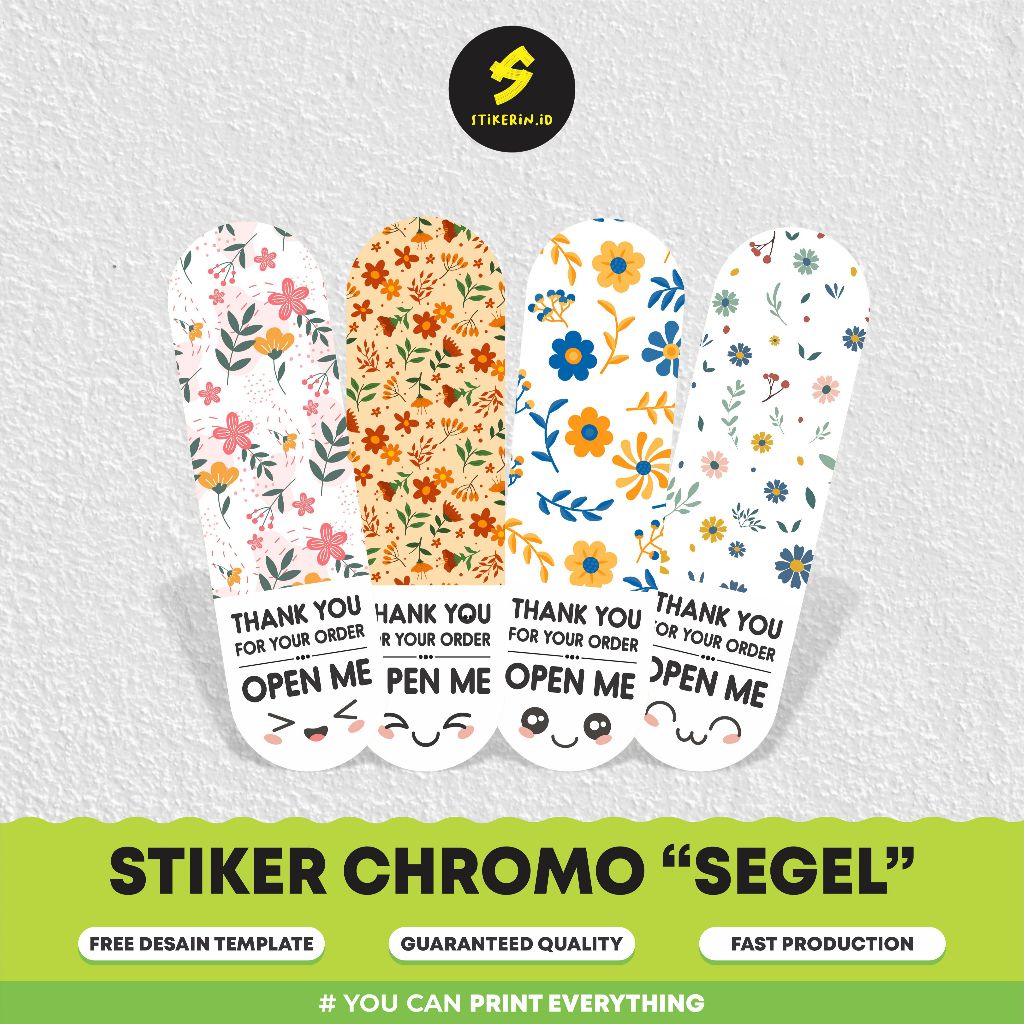 Jual Stiker segel kotak hadiah terima kasih/ Stiker Label Open Me Thank ...