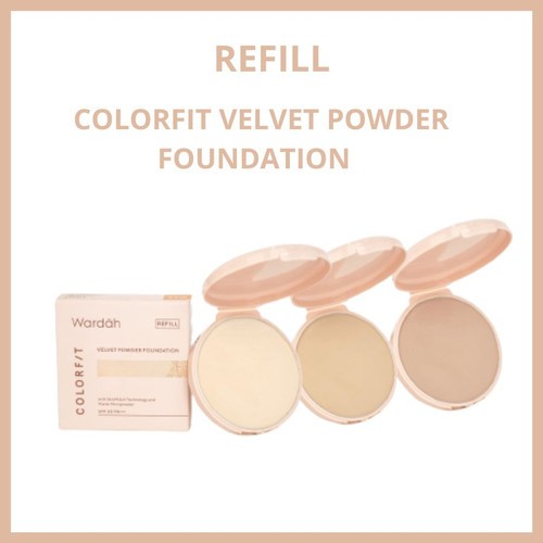 Jual Wardah Colorfit Velvet Powder Foundation Refill | Shopee Indonesia