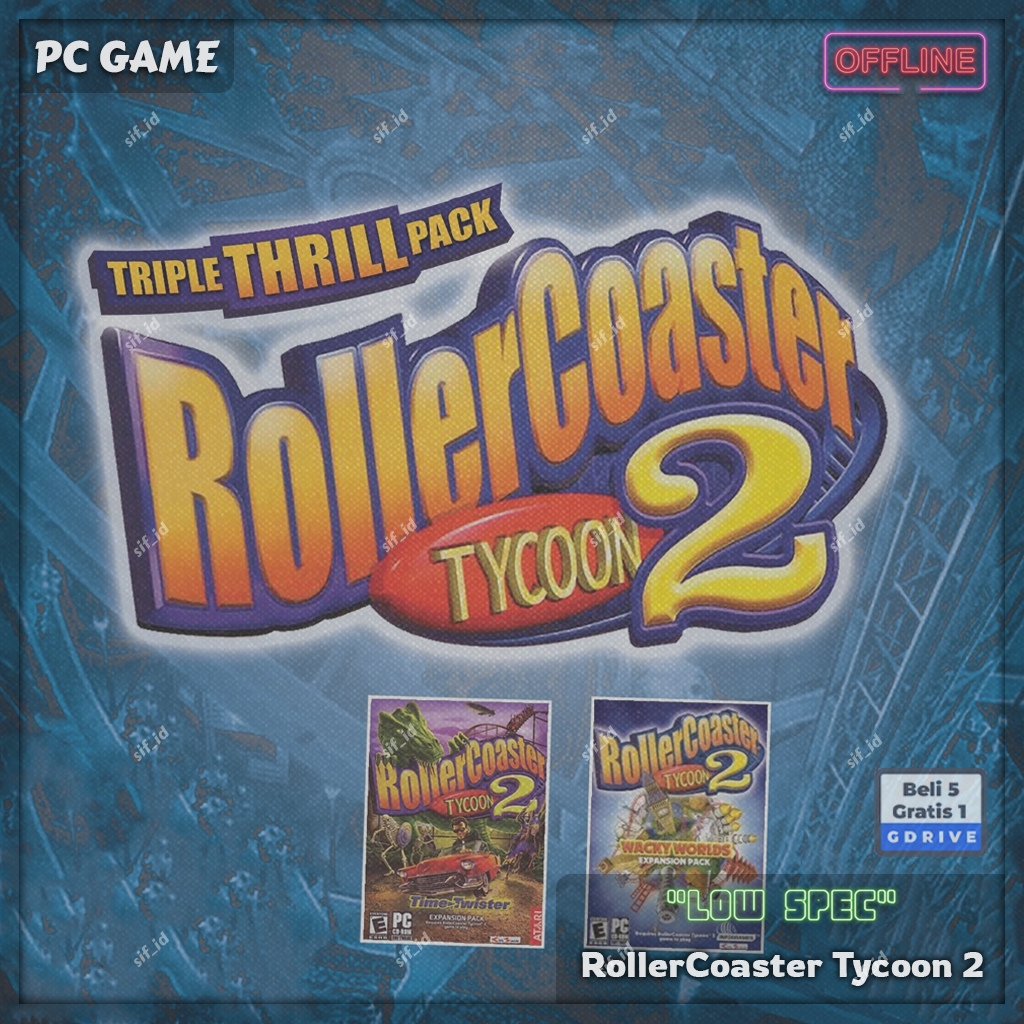 Jual RollerCoaster Tycoon 2 Triple Thrill Pack - PC Game | Shopee Indonesia