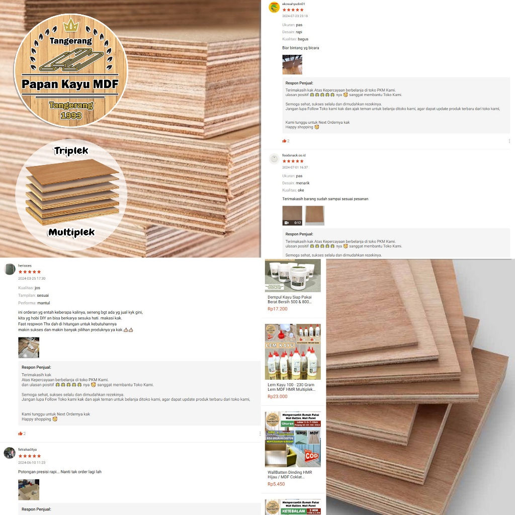 Jual Custom Triplek Multiplek 12MM Ukuran Custom Harga Per Cm Multiplek ...