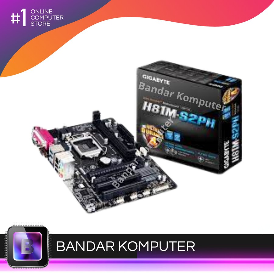 Jual MOTHERBOARD GIGABYTE H81M S2PH MOTHERBOARD INTEL GEN 4 (LGA 1150 ...
