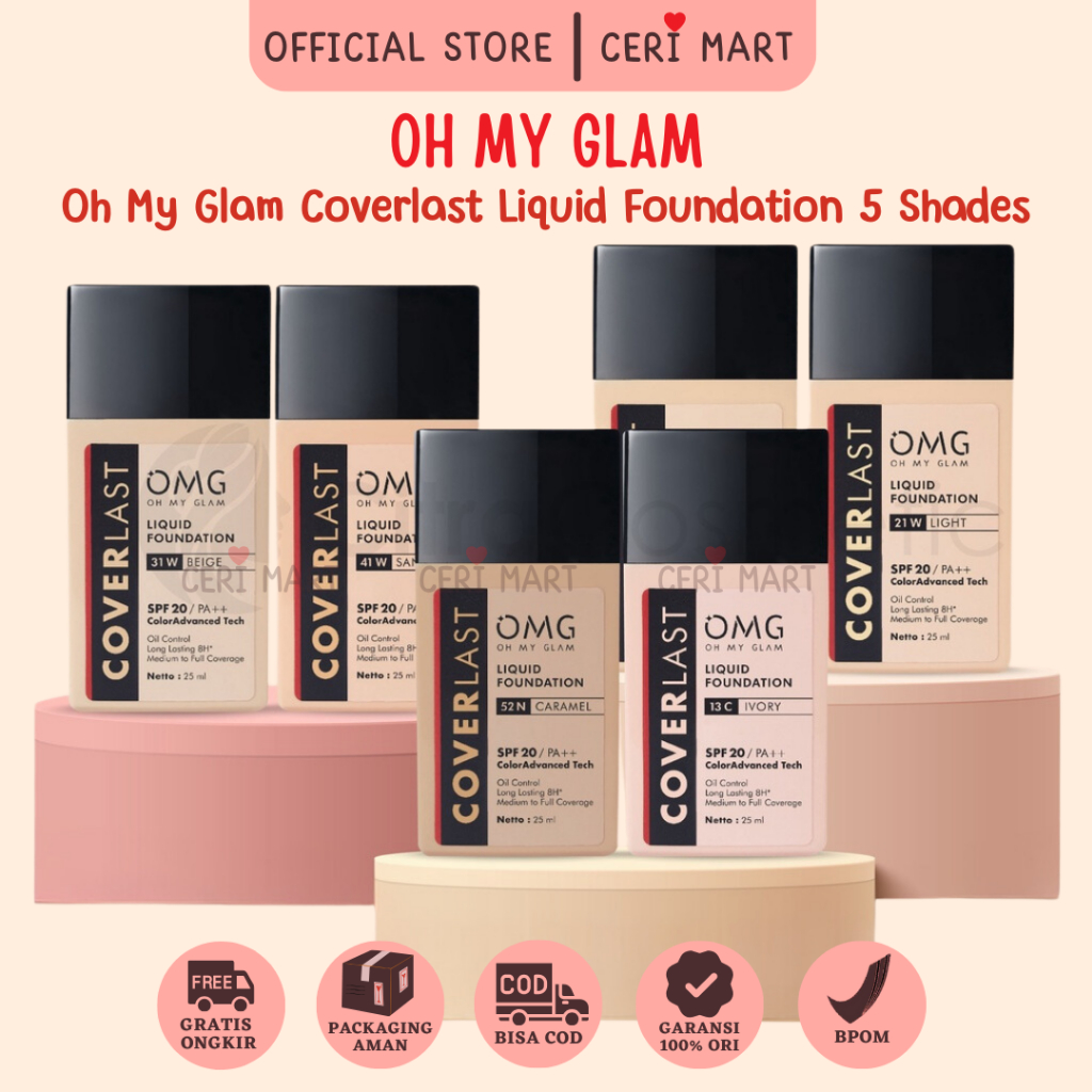 Jual OMG Oh My Glam Coverlast Liquid Foundation - Alas Bedak | Shopee ...