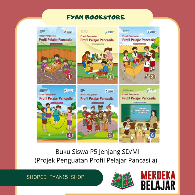 Jual Fyan Book Store: Buku Teks Siswa P5 Projek Penguatan Profil Pelajar Pancasila Jenjang SD ...