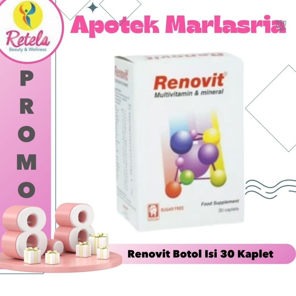 Jual Renovit Botol Isi 30 Kaplet/ Multivitamin | Shopee Indonesia
