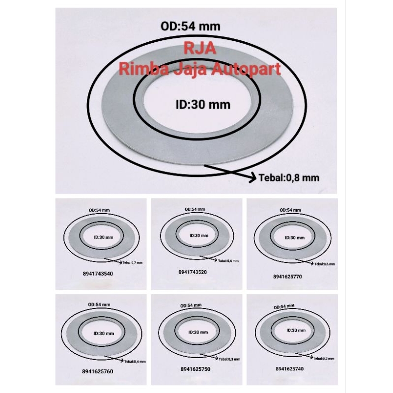 Jual Shim king pin Isuzu NKR/NMR/NLR/NHR ori | Shopee Indonesia