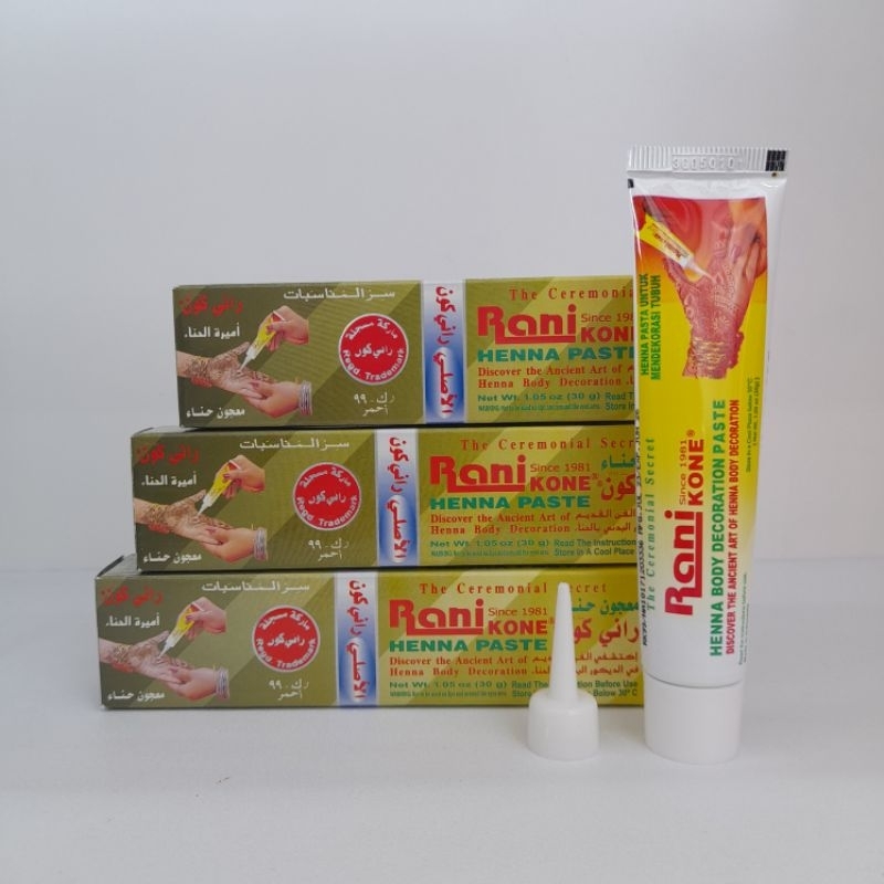 Jual Rani Henna paste RK-99 Reddish kemerahan 30gr kuning,(ecer ...