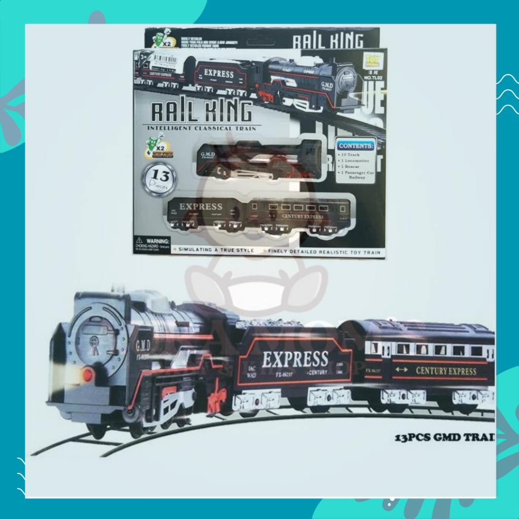 Jual Mainan Classic Train Klasik Set Kereta Api Cepat Baterai | Shopee ...