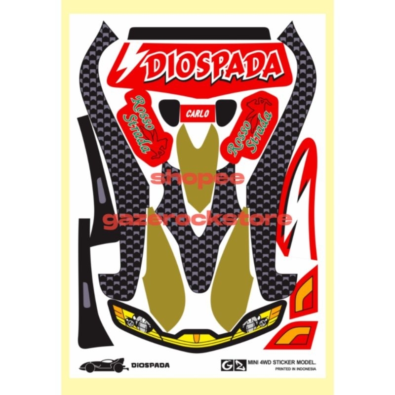 Jual Stiker Tamiya Diospada Cutting Vinyl | Shopee Indonesia